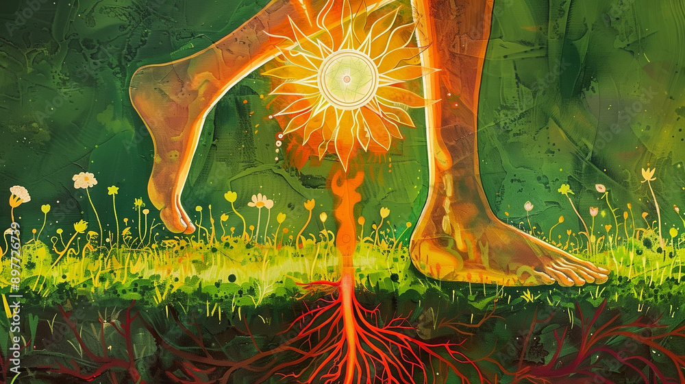 grounding rooting earthing - walking barefoot on earth to connect to ...