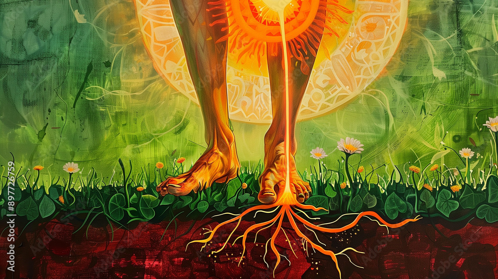 grounding rooting earthing - walking barefoot on earth to connect to ...