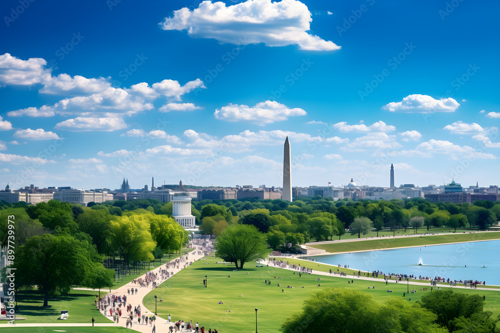 Spectacular Panorama of the Historic DC National Mall and Its Iconic ...