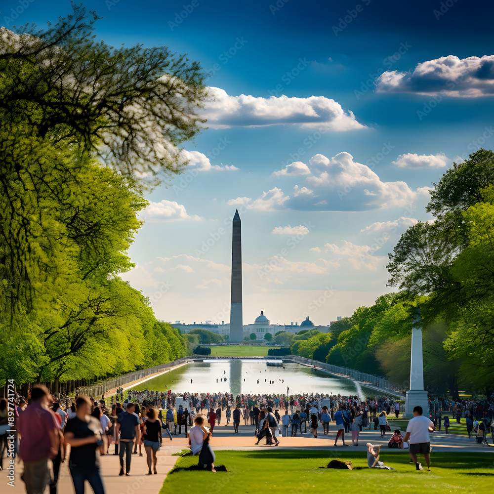 Foto de Spectacular Panorama of the Historic DC National Mall and Its ...