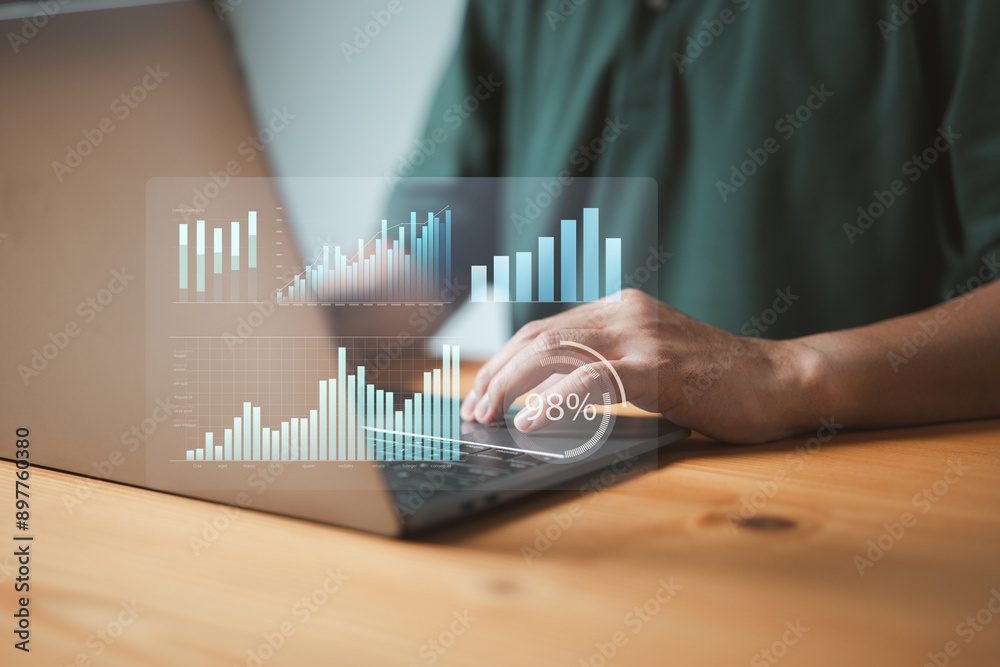 analyze data visualizations like bar graphs and progress indicators. It ...