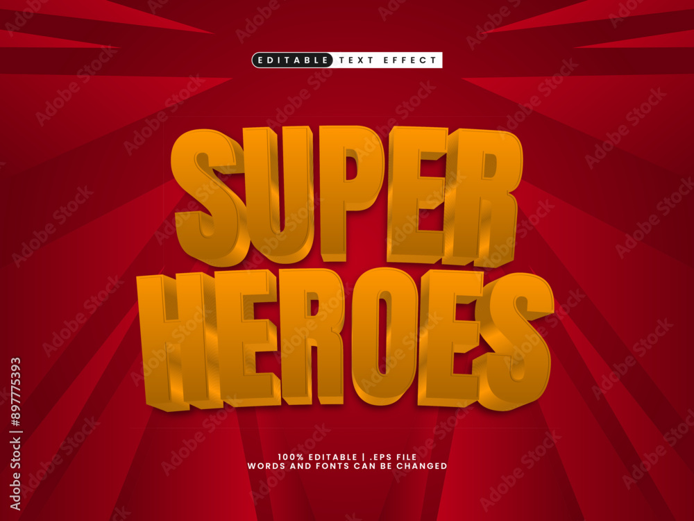super heroes editable text effect in power and hero text style Stock ...
