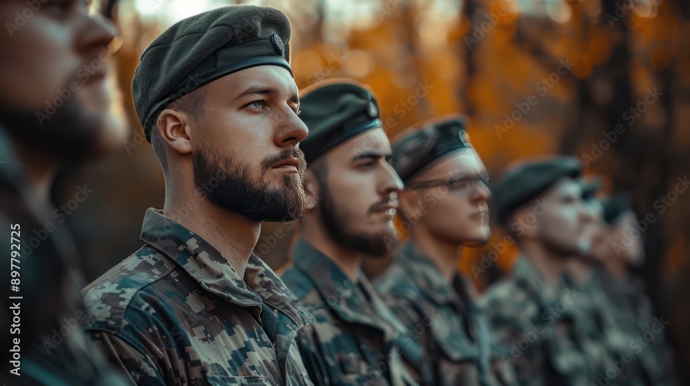 Honoring Our Heroes: US Soldiers Saluting at Military Ceremony for ...