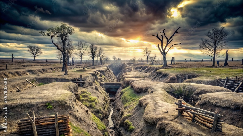 Abandoned and overgrown, the Western Front's empty trenches stretch ...