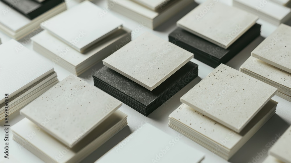 Variety of eco-friendly recycled paper tiles in different colors ...