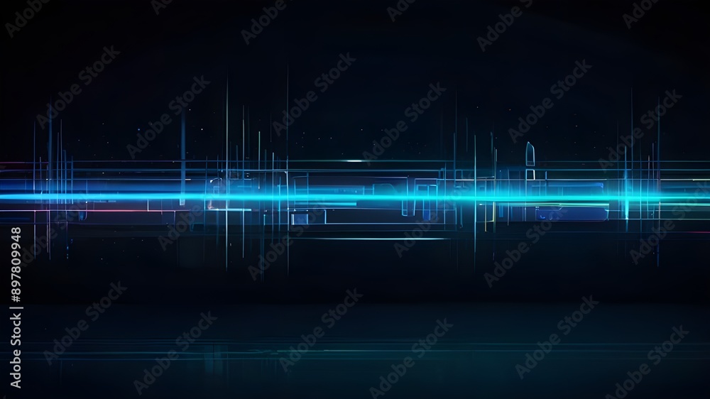 Abstract horizontal light line futuristic technology background ...