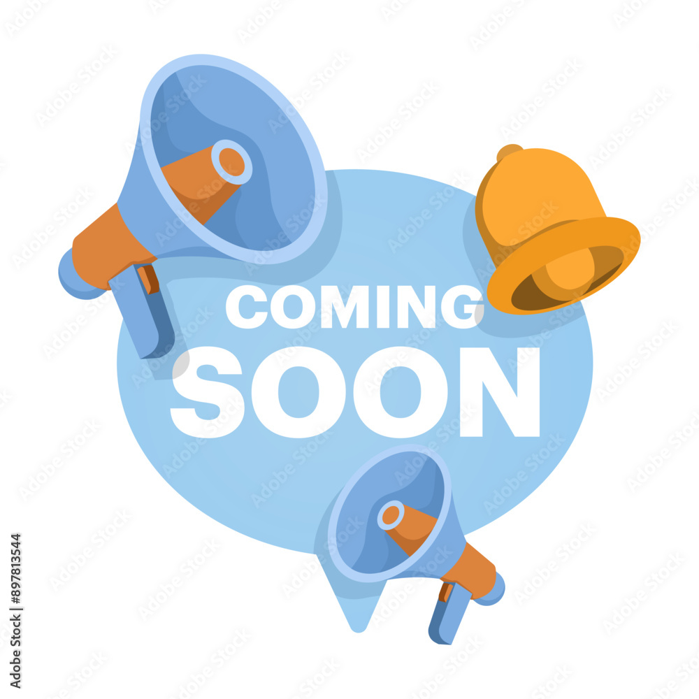 GConcept Coming soon mark. Coming soon chat greeting messages. Flat ...