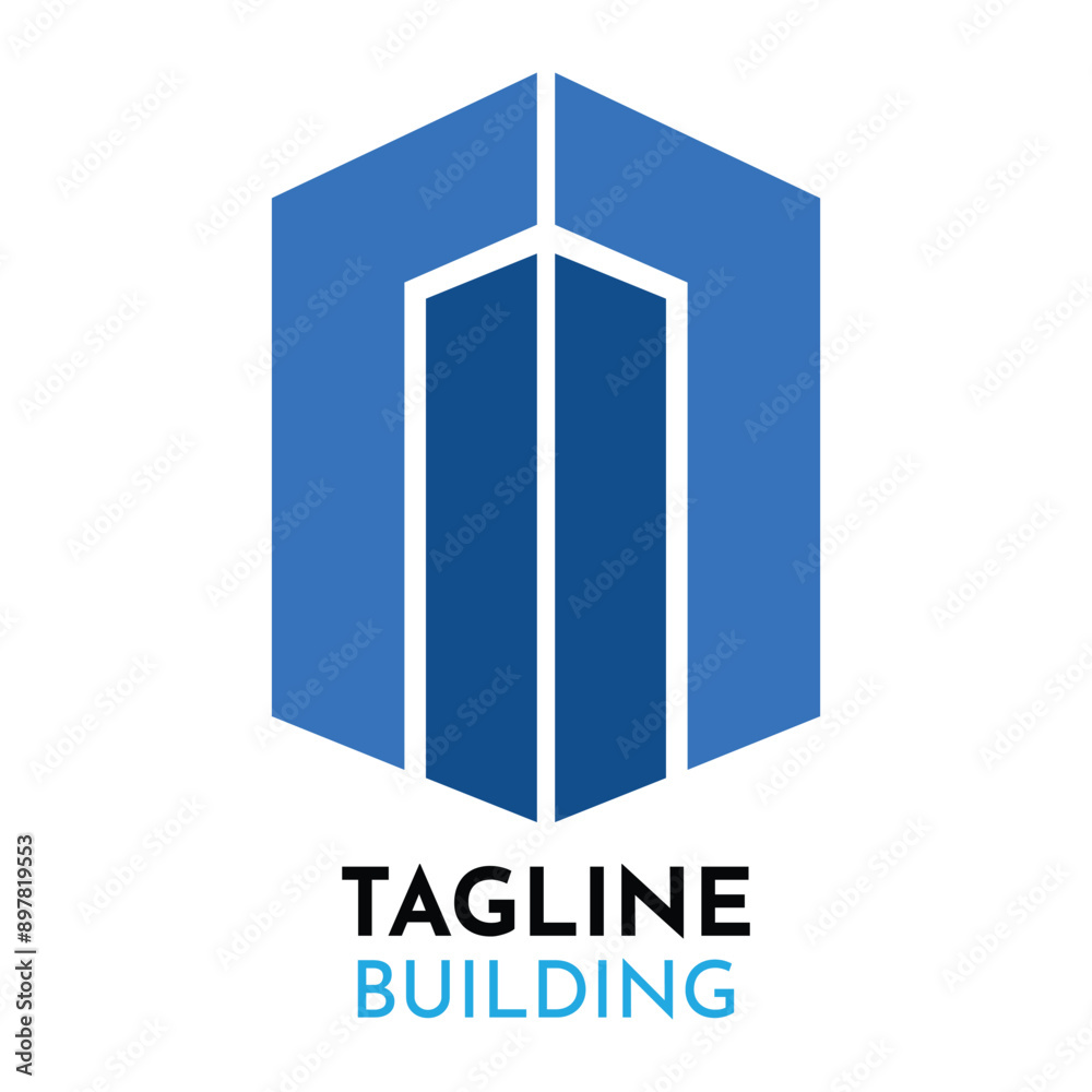 An Illustration sleek and modern logo representing a company building ...