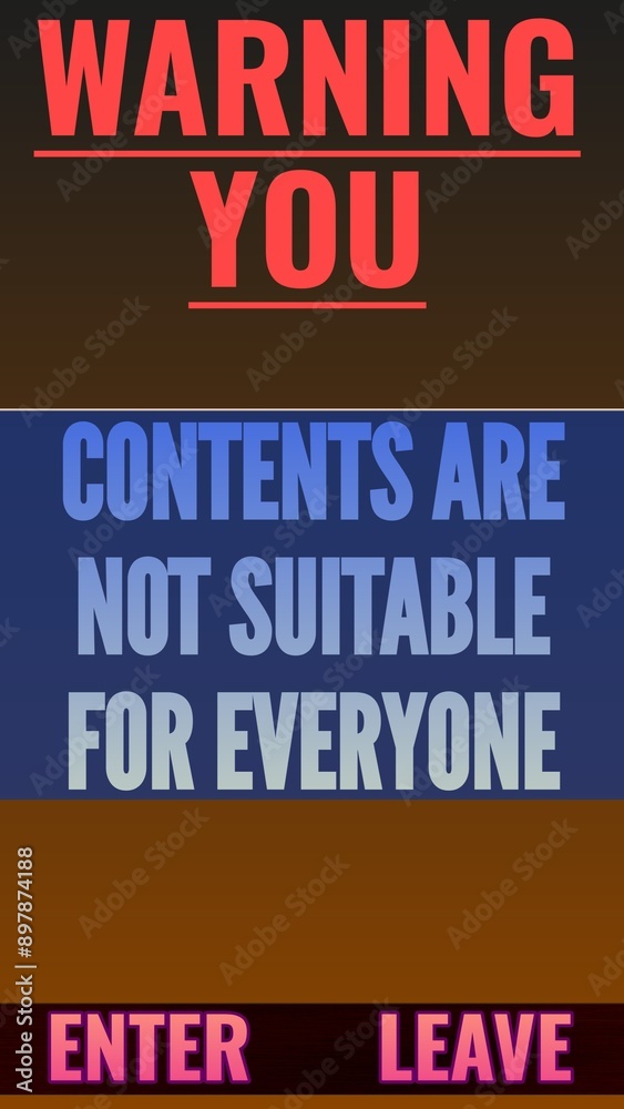 Warning sign for explicit contents. Parental control alarm or icon ...