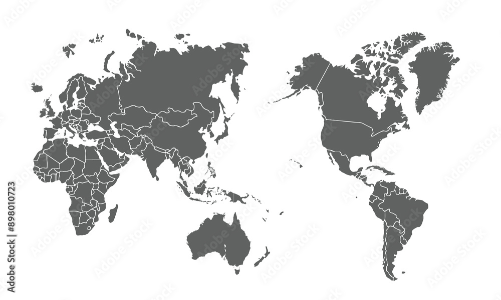 World map isolated on white background.for website layouts, background ...