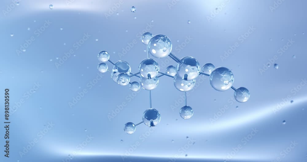 Vigabatrin rotating molecular structure, 3d model of molecule, gaba ...