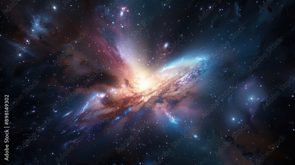 High-resolution image of an elliptical galaxy with a smooth, glowing ...