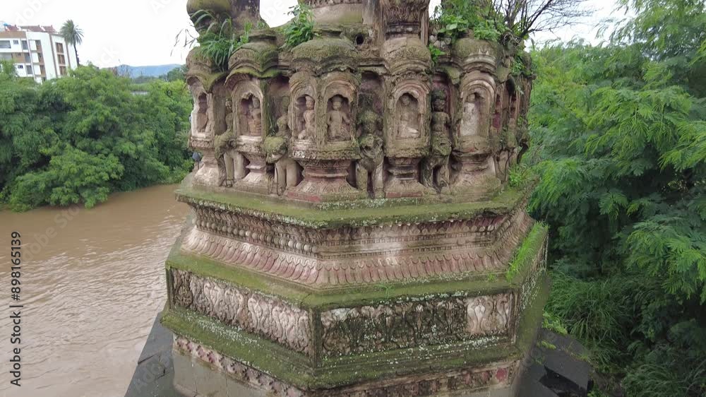 26 July 2024, Saswad, India, Sangameshwar (Lord Shiva) Temple in Rainy ...
