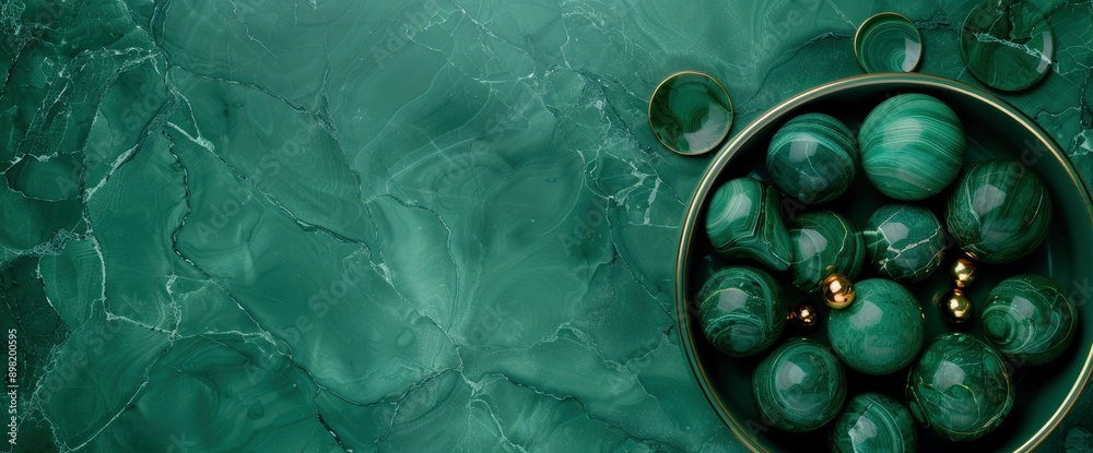 Dark Green Marble Texture Background, High Resolution, Top View Of ...