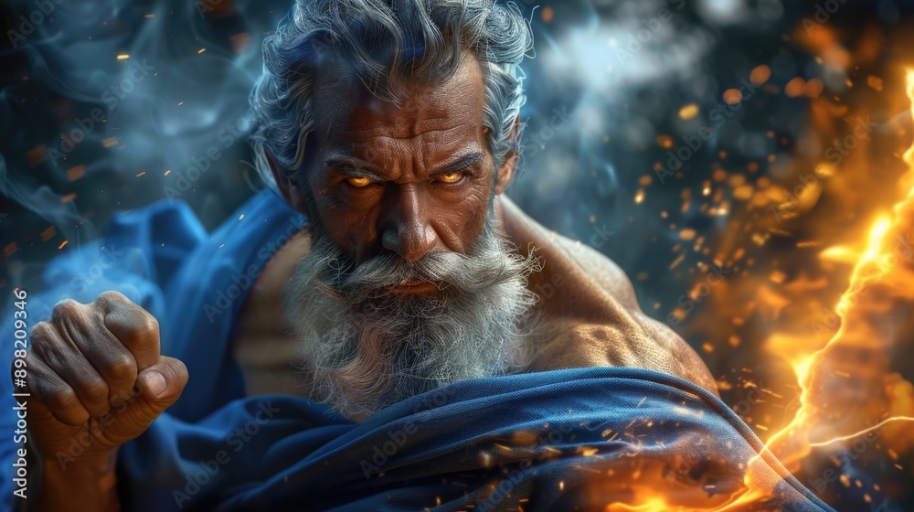 Supreme Deity: Zeus, Greek god of heavens, thunder and lightning, ruler ...