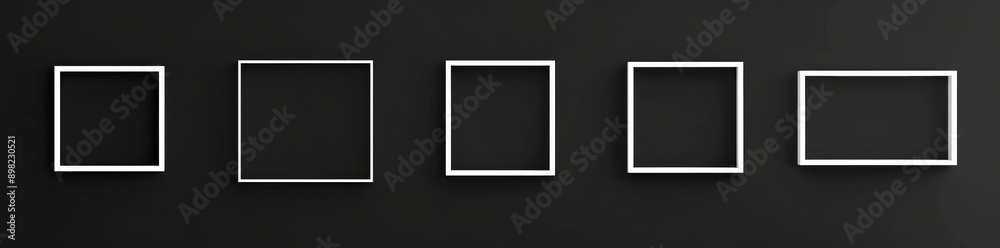 UI futuristic rectangle targets in a cyberpunk style. A pack of ...