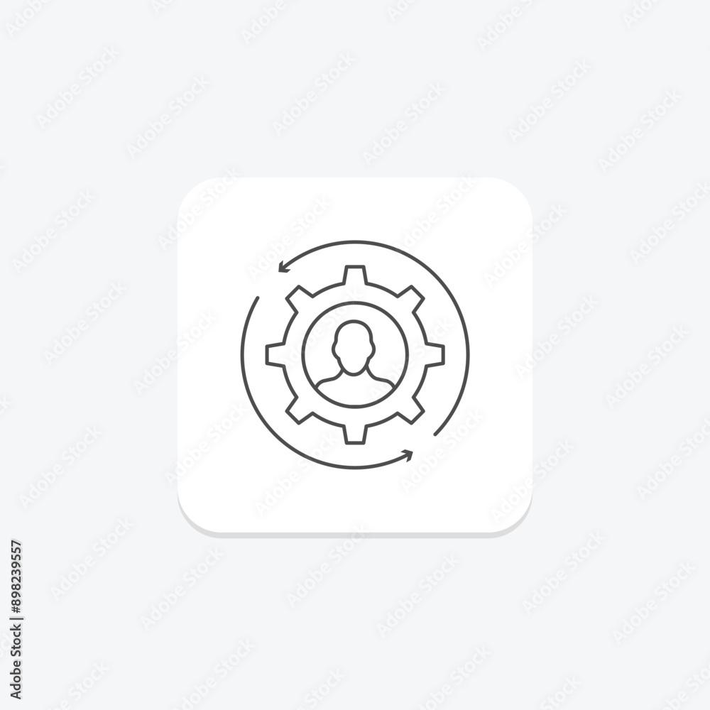 Self Transformation thinline icon , vector, pixel perfect, illustrator ...