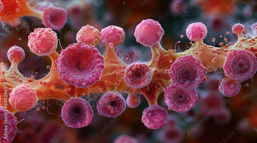 Cancer Cells: A microscopic view of cancer cells multiplying ...