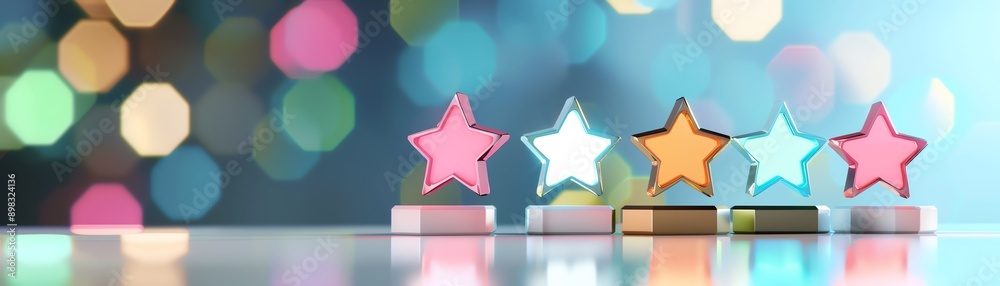 Glowing Employee Recognition A neon awards interface highlighting ...