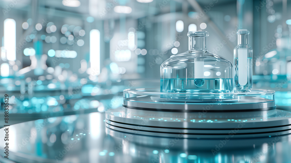 Professional flow chart showing stages of an experiment with test tubes ...