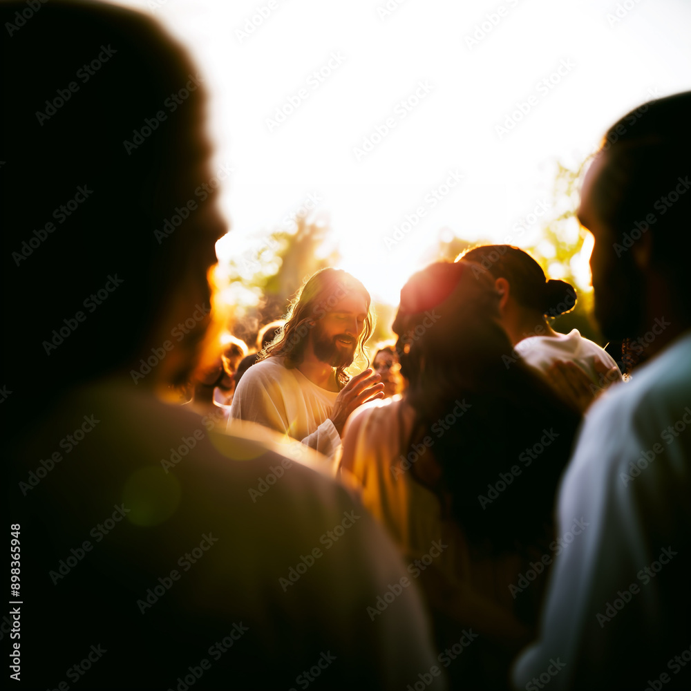 Jesus Christ Blesses and Heals a Woman. Gospel Preaching. For Christian ...