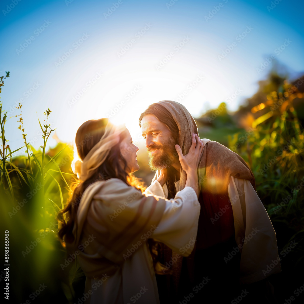 Jesus Christ Blesses and Heals a Woman. Gospel Preaching. For Christian ...