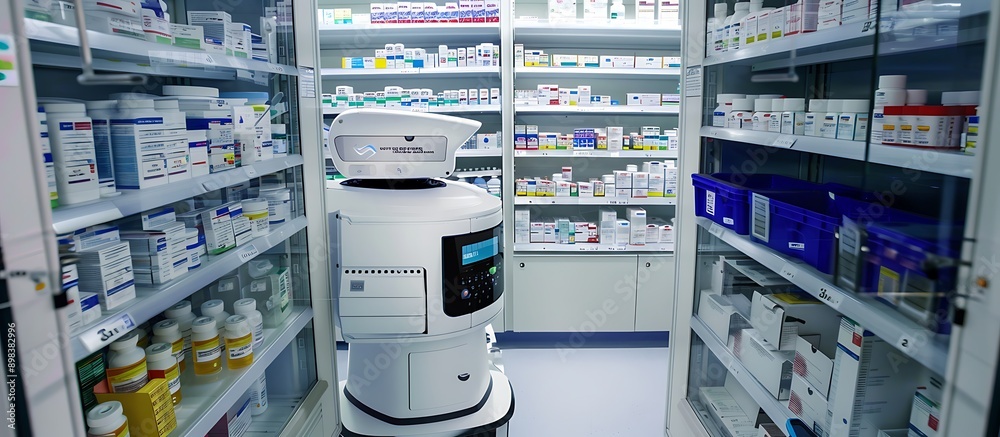 An automated medication dispensing robot in a hospital pharmacy ...