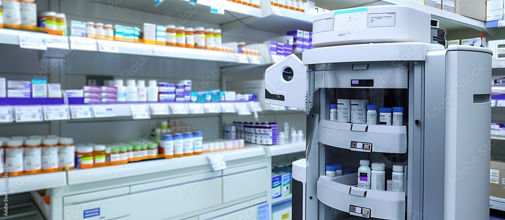 An automated medication dispensing robot in a hospital pharmacy ...