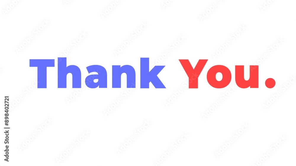 Thank You Message With Motion Graphic/ 4k animation of a thank you ...