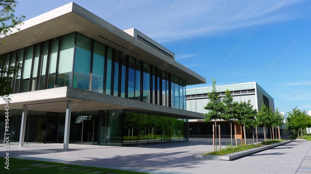 Striking Modern Architecture Building with Sleek Lines and Structural ...