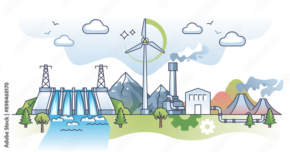 Natural power sources for sustainable electricity production outline ...