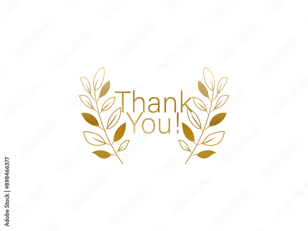 Thank You Lettering with Floral Elements. Thank you floral design ...