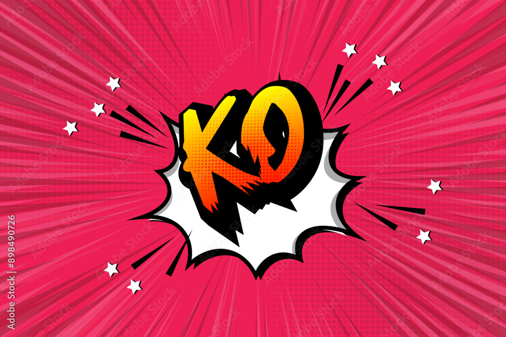 Ko,knockout retro game on blue arcade background .pixel art .8 bit game ...