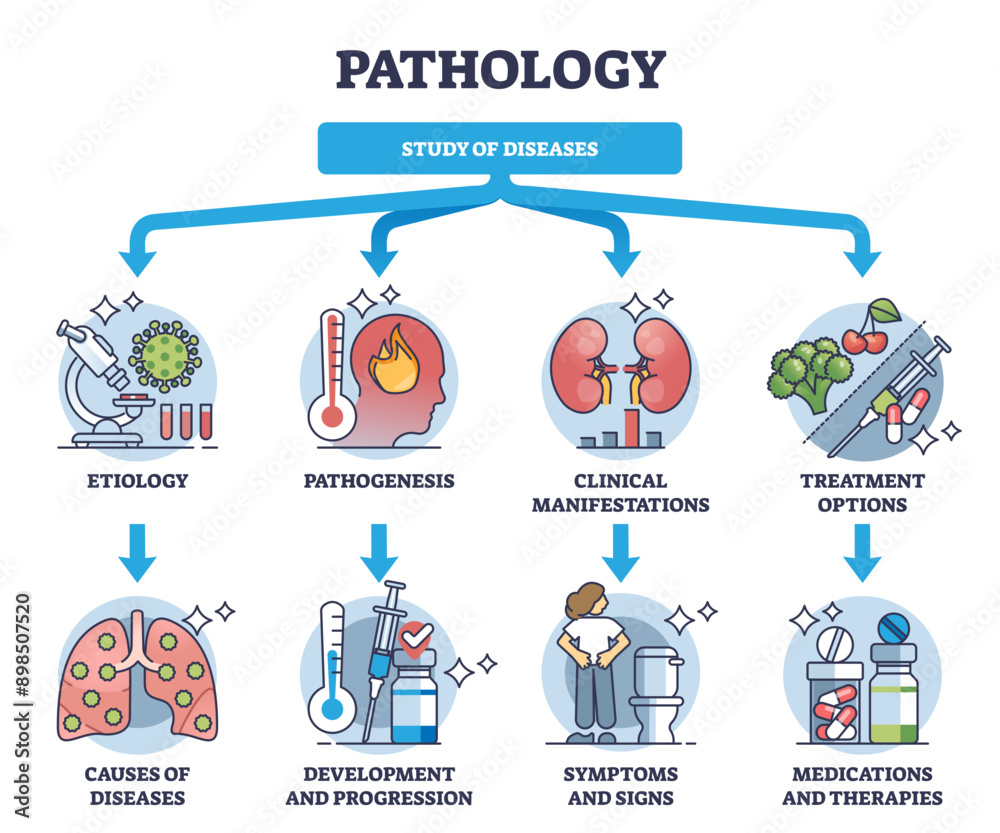 Pathology and study of diseases medical field classification outline ...