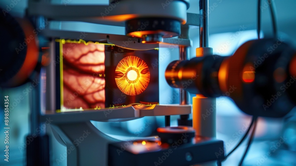 An ophthalmic imaging photograph capturing the detailed structures of ...