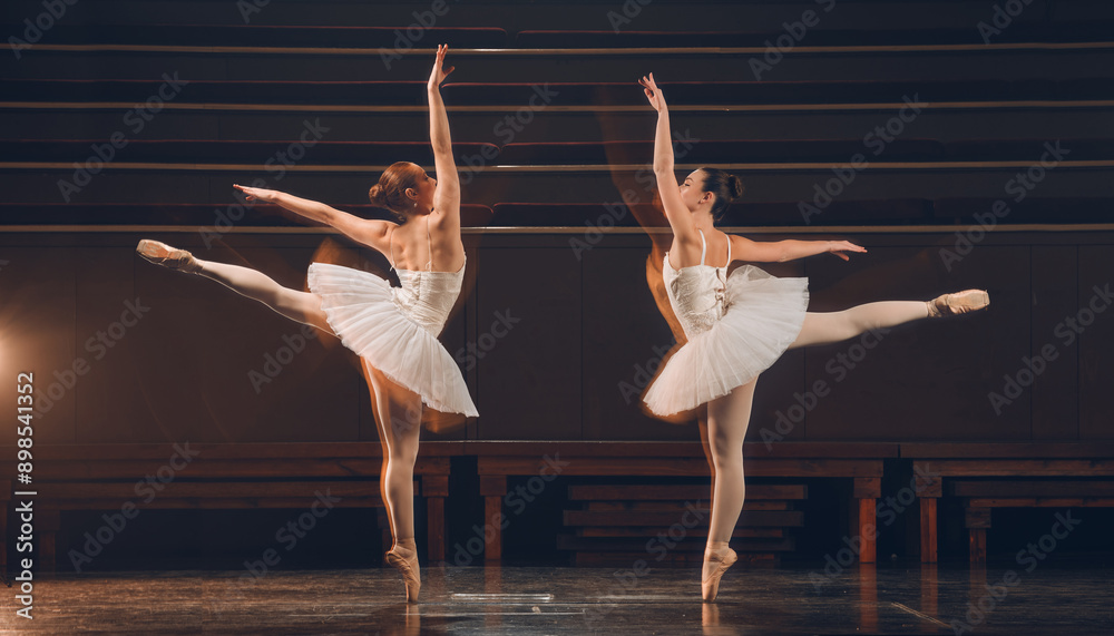 Women, ballet and stage for artistic dance, creative and practice ...