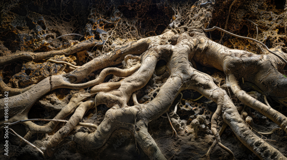 Underground world of tree root systems and complex network of ...