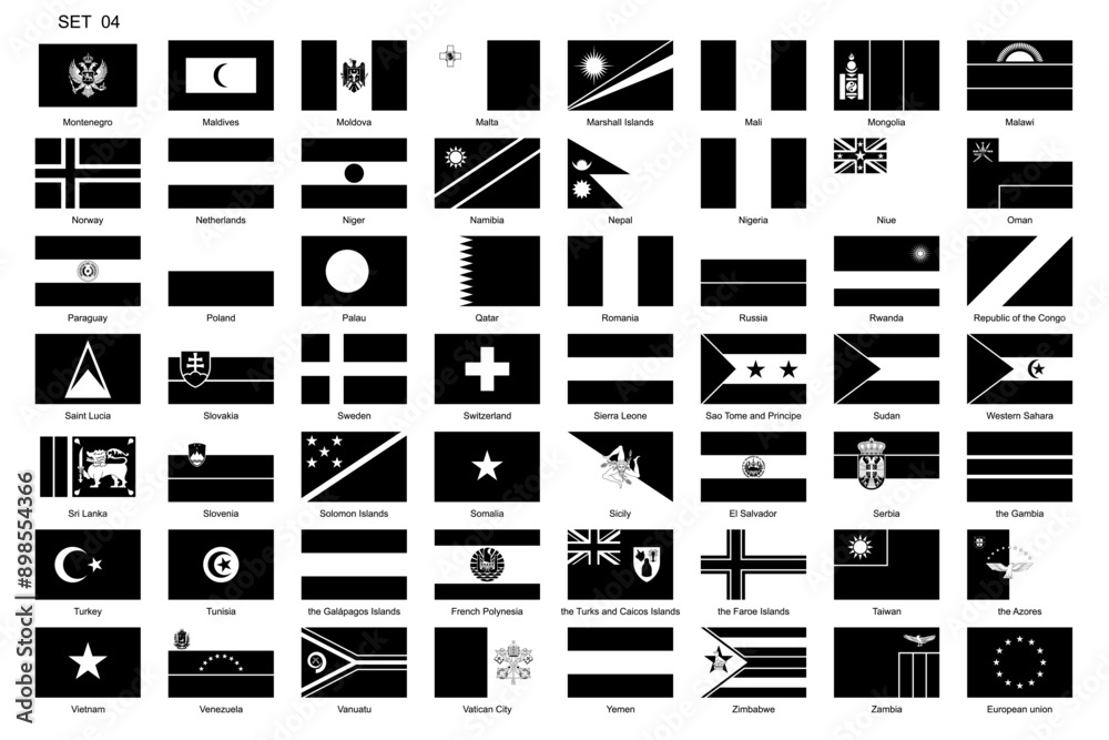 Flags of the world. Big collection set of World Countries National ...