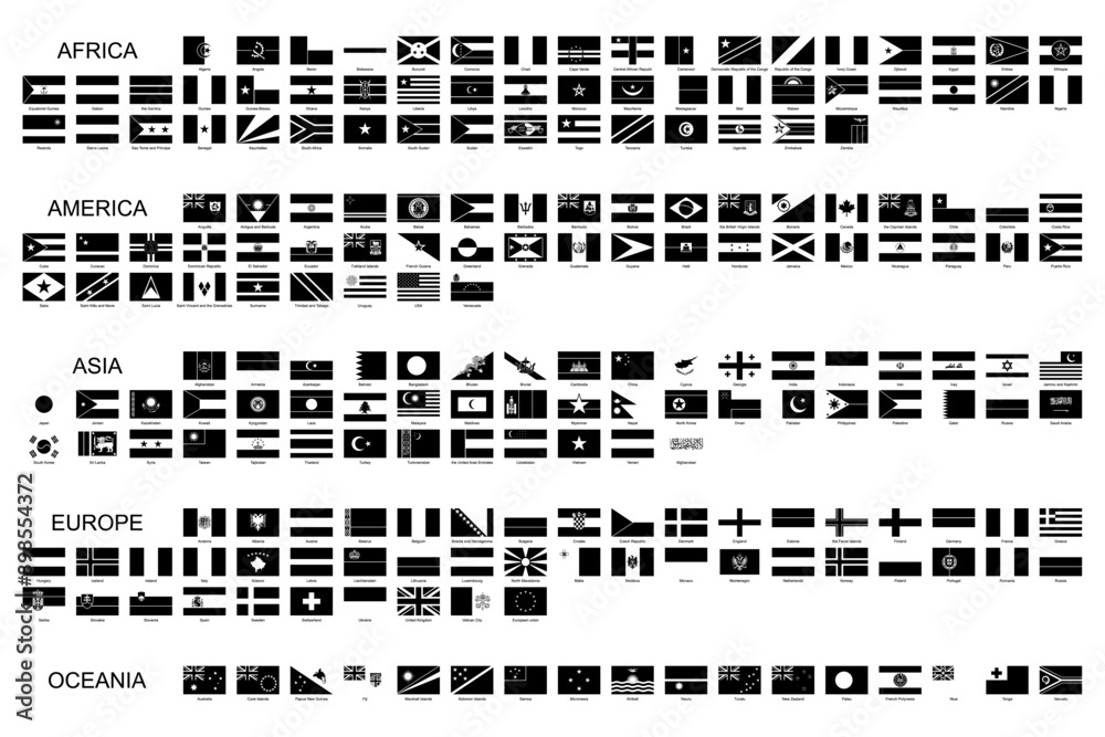 Flags of the world. Big collection set of World Countries National ...