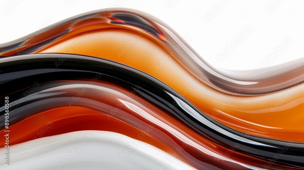 Fluid epoxy resin sculpture, seamless and continuous curves, cohesive ...