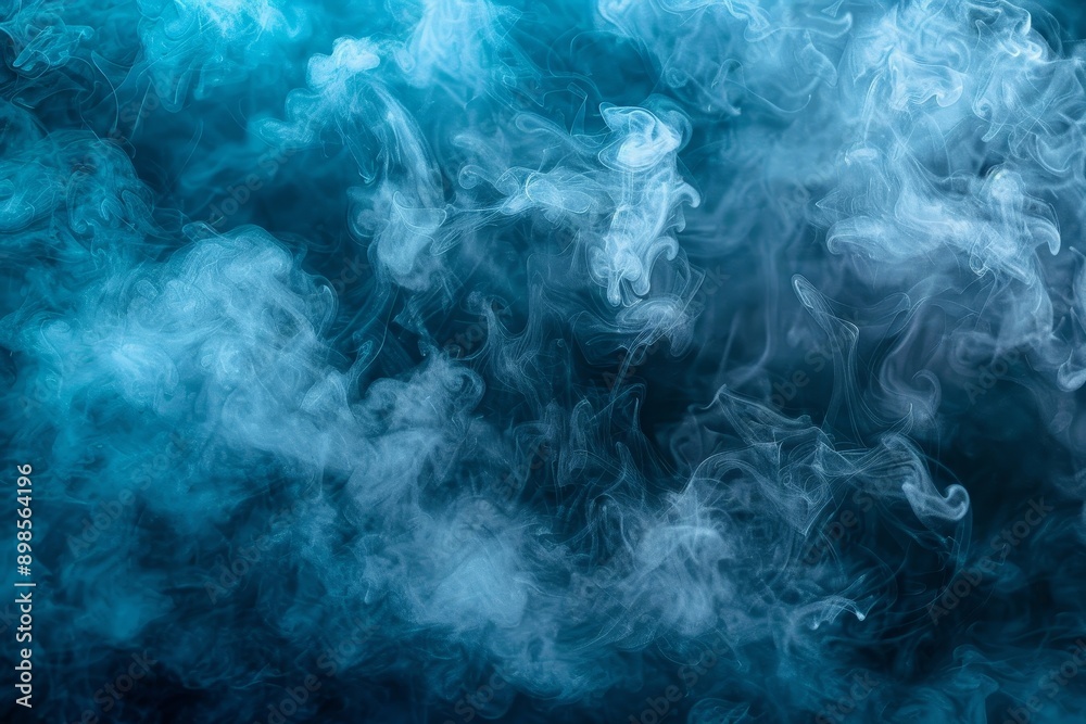 Smoke mist texture. Mysterious blue, grey, black colors in a smokey ...