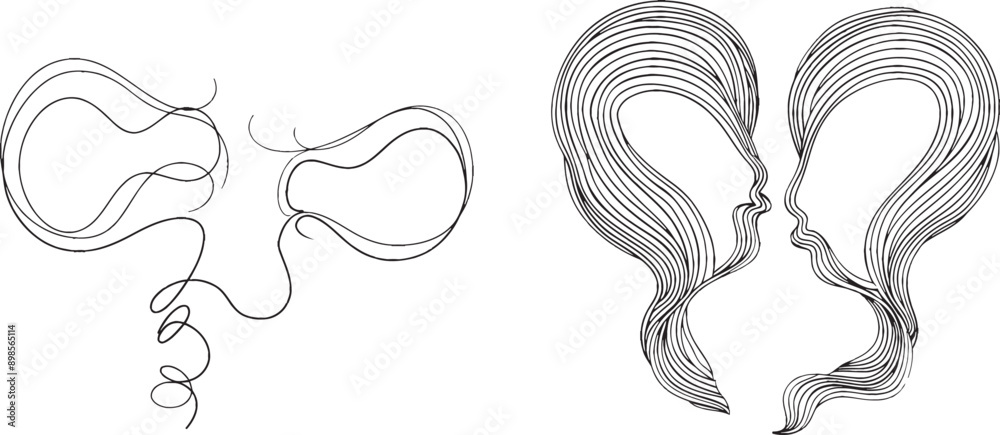 A continuous quote line in a square speech bubble with commas, and a ...