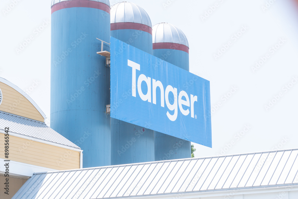 Lancaster, Pennsylvania US July 17 2024: Tanger outlet shopping mall ...