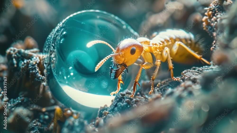 A tiny termite colony is operational To get a closer look at termites ...
