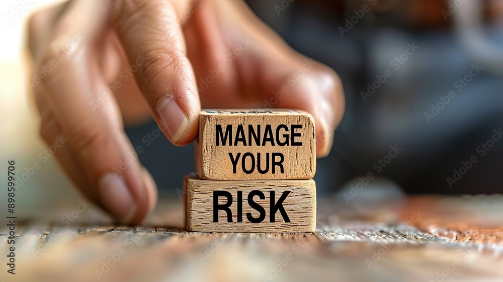 Manage your Risk background, business plan concept , Generative Ai ...
