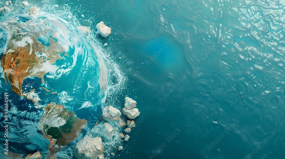 a realistic depiction of our planet, incorporating visible signs of ...