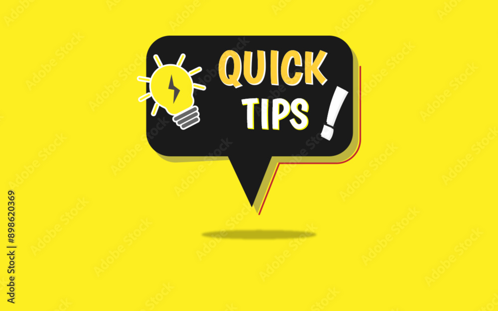 Quick tips, helpful tricks vector logos, emblems and banners. Quick ...
