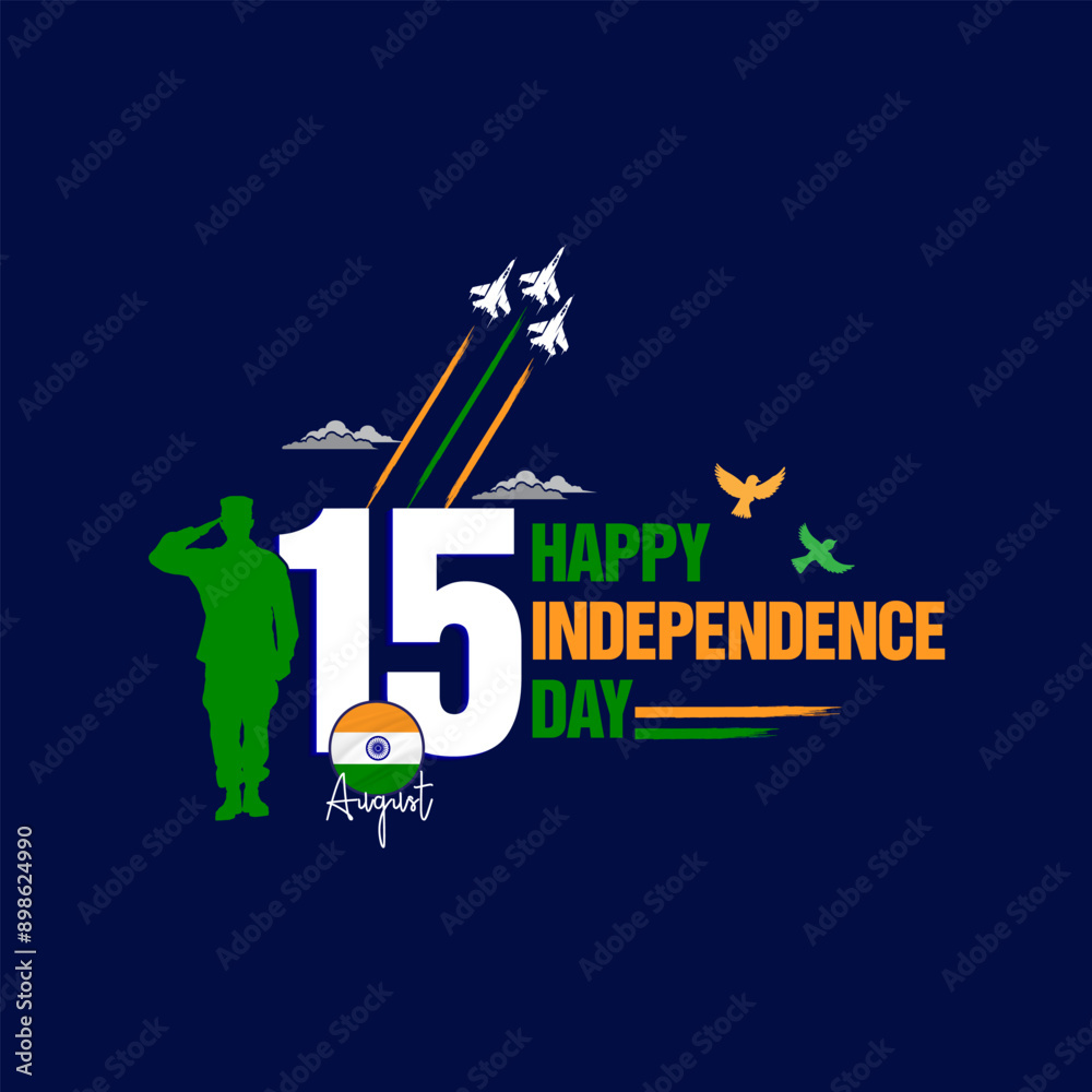 Indian Independence Day Creative Design concept 15th August, Indian ...