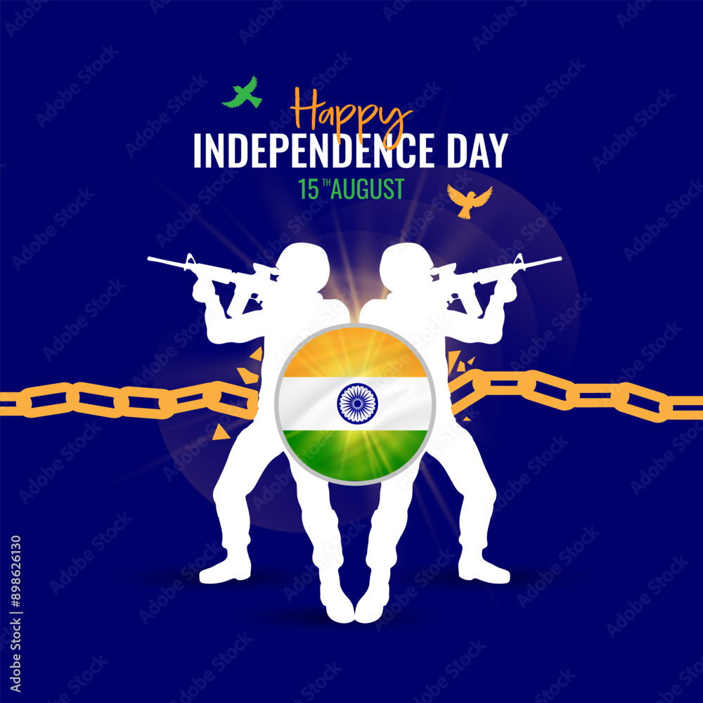 Indian Independence Day Creative Design concept 15th August, Indian ...