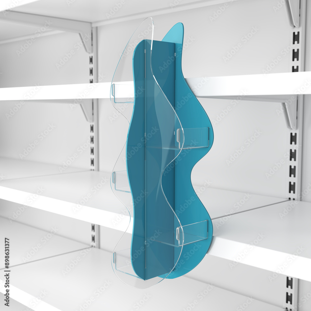 Wave shaped acrylic display case. Retail display stand parasite for a ...